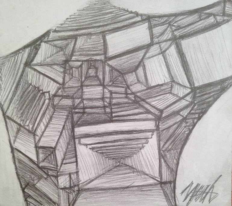 The shape of perspective Drawing by Yaakov Yechiel Winter | Saatchi Art
