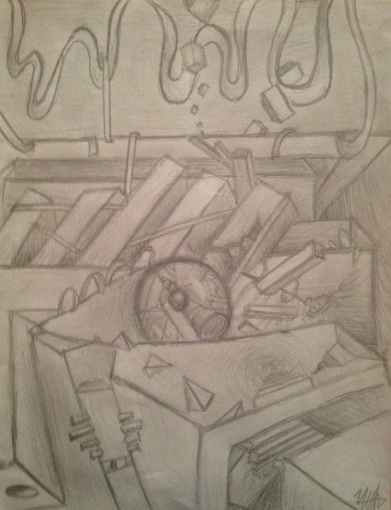 Dissorder and Displacement Drawing by Yaakov Yechiel Winter | Saatchi Art