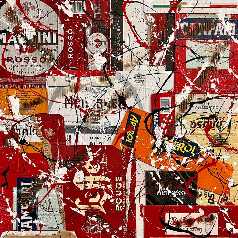 07082024 Martini Leffe Burned Action Painting by GIORGIO RIZZI ...