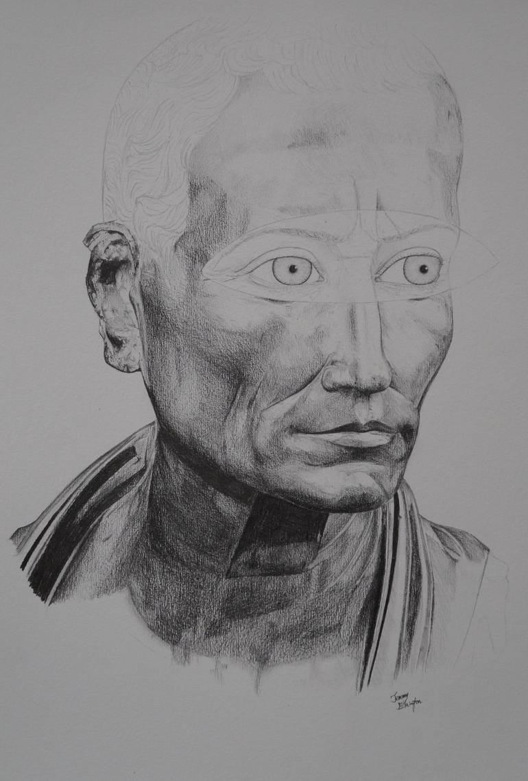 Gaius Julius Caesar Drawing by Jeremy Elkington | Saatchi Art