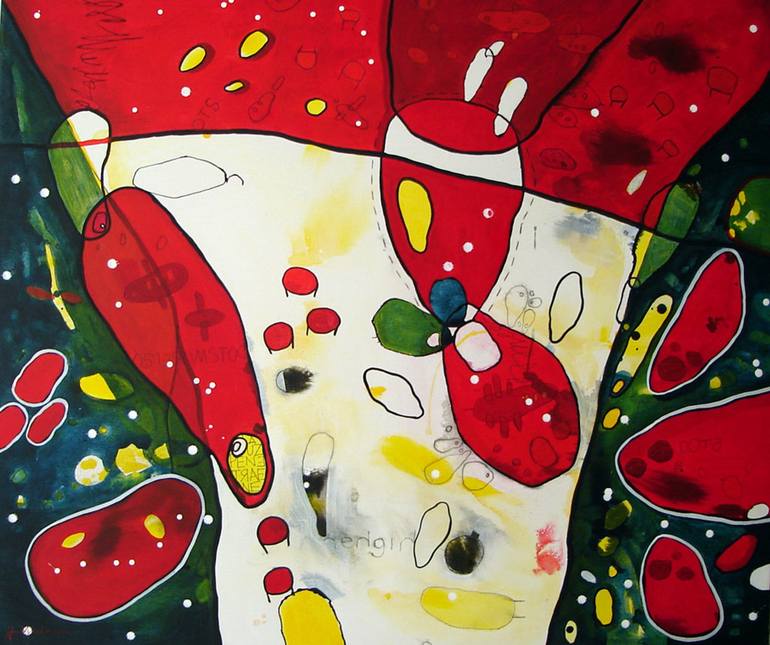 Higher than the Dots Painting by Carmen Gloria Machuca | Saatchi Art