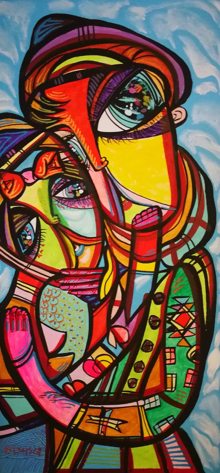 Fantastic scientific love Painting by Laurentiu Dimisca | Saatchi Art