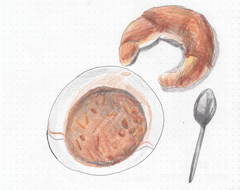 Lunch Drawing by Marta Tuta | Saatchi Art
