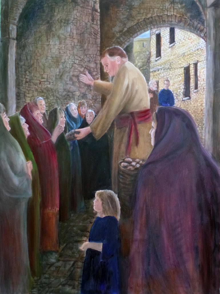 Saint Stephen feeding and preaching in Jerusalem Painting by Joseph ...