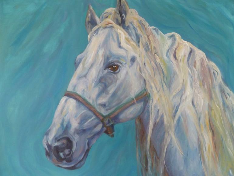 Zeus: The Italian Andalusian Painting by Halina Hendrickx | Saatchi Art