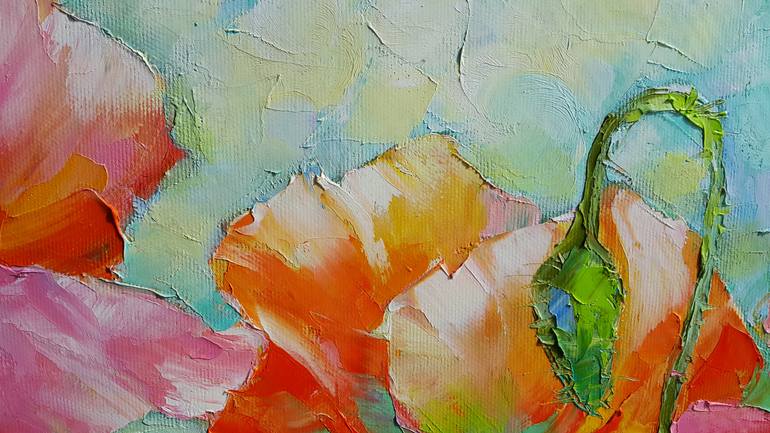 Poppies Painting by VIKTORIJA LAPTEVA | Saatchi Art