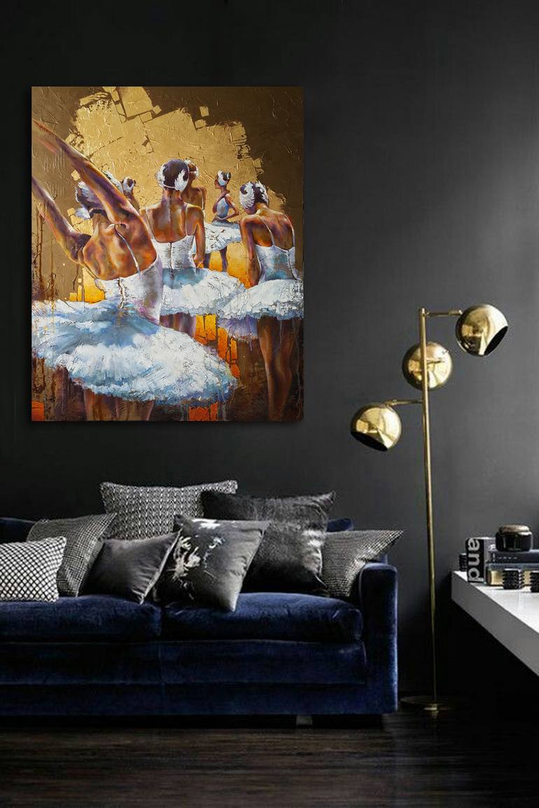 Painting Premiere , original large artwork, Ballet, Ballerina, ballet ...