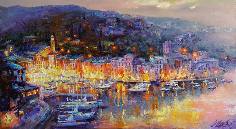 Art & Collectibles Painting Wall art Italian Riviera original oil ...