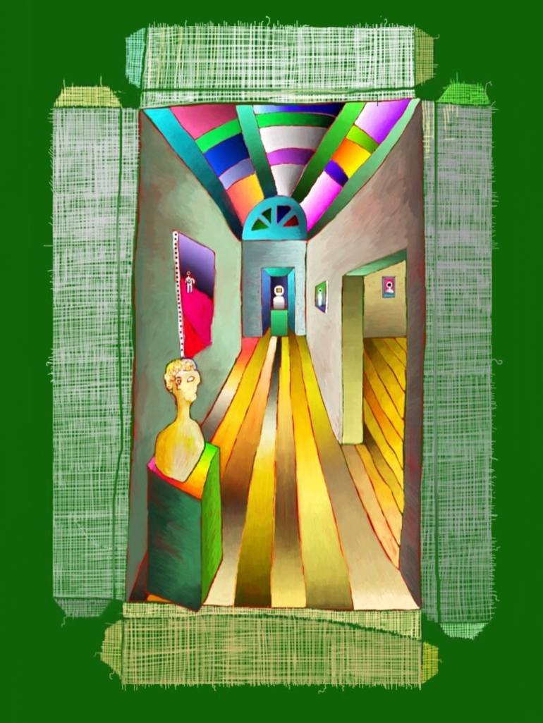 A Painting of Spaceland for the People of Flatland Drawing by William J ...