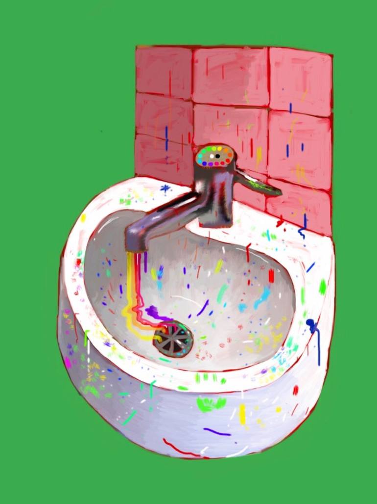 Paint on Tap Drawing by William J Roberts | Saatchi Art