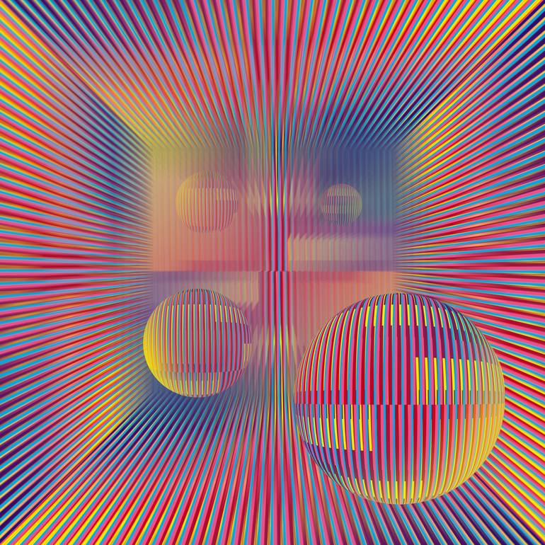 Kinetic Spheres Mixed Media by Pedro Blas | Saatchi Art