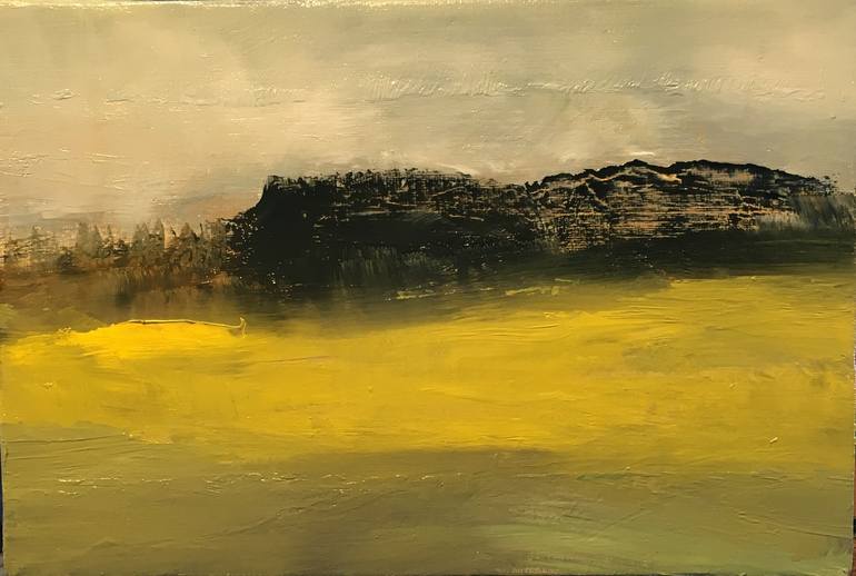 Yellow fields Painting by Urban Hedin | Saatchi Art