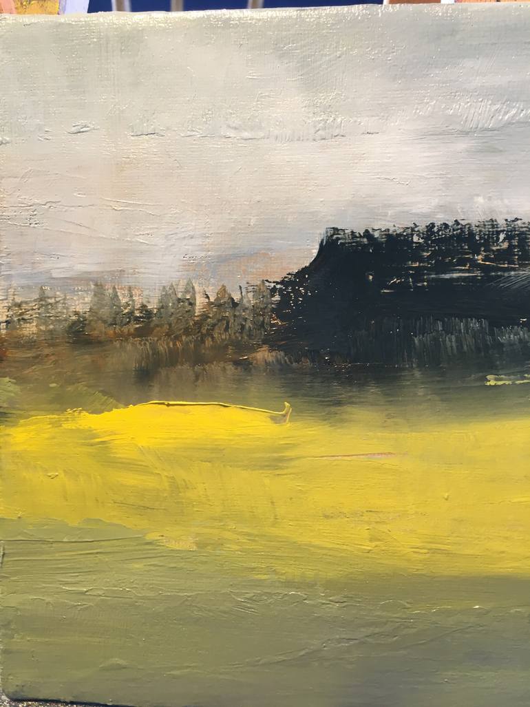 Yellow fields Painting by Urban Hedin | Saatchi Art