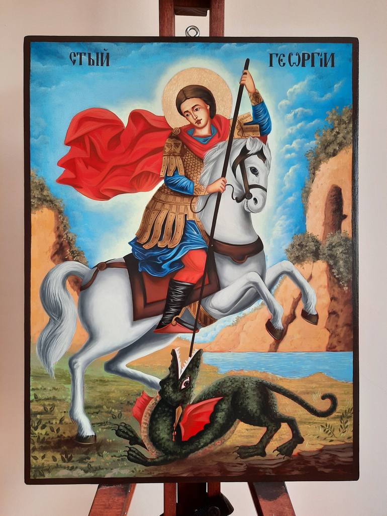 Saint Geogre Painting by Stoyan Stoyanov | Saatchi Art