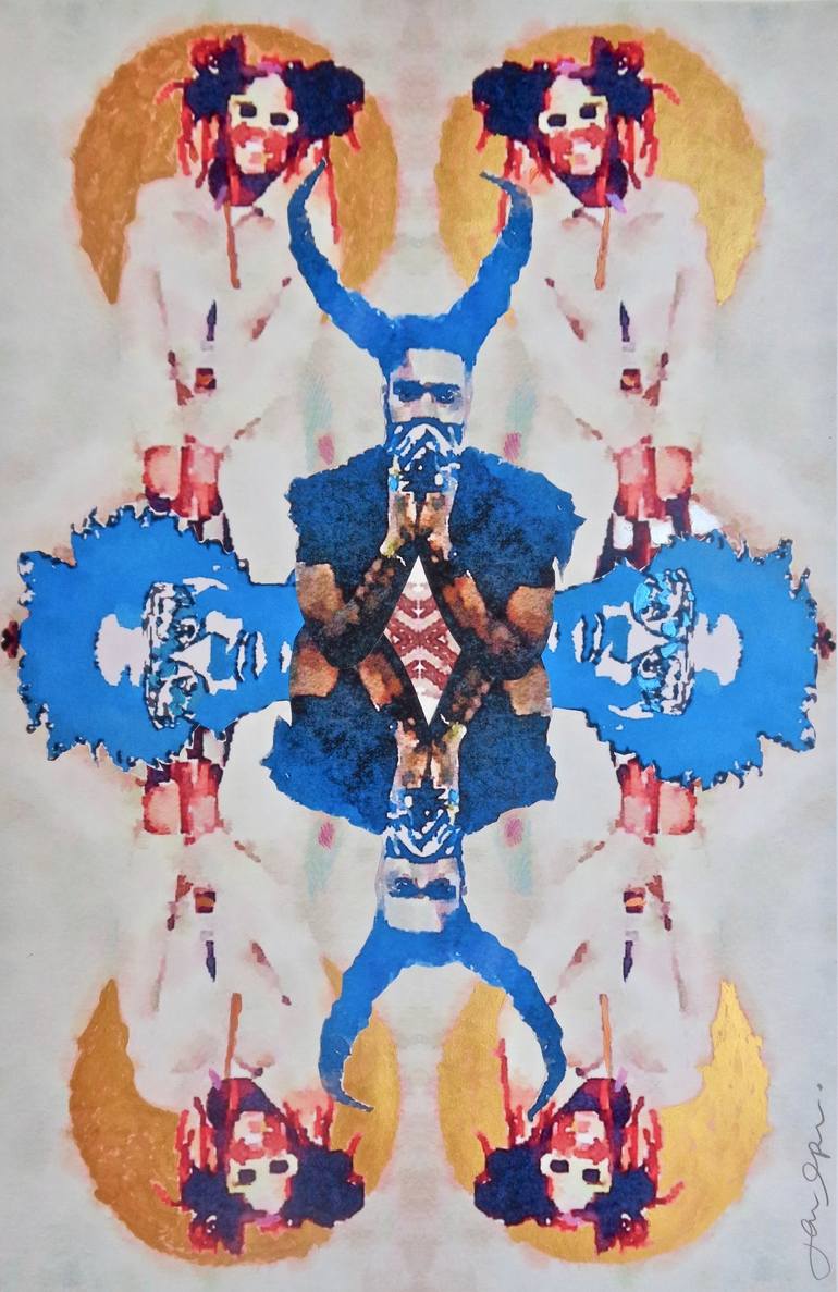 Gold Aura Collage by Jane Appleton | Saatchi Art