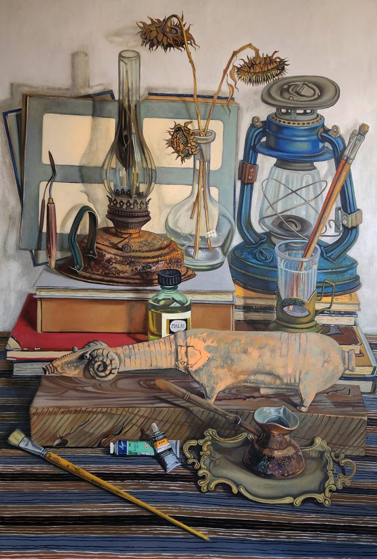 A very long story Painting by Gor Petrosyan | Saatchi Art