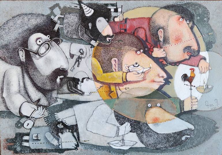 looking for a human Painting by Gor Petrosyan | Saatchi Art