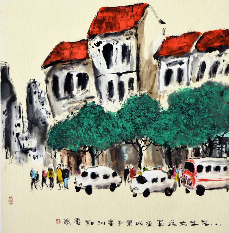 Ling Yang Chang - Garden City Painting by Ode to Art | Saatchi Art