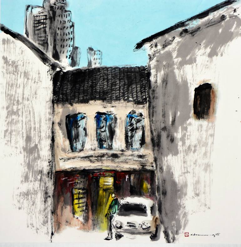 Ling Yang Chang - Waiting Painting by Ode to Art | Saatchi Art