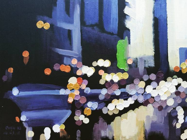 Impression de nuit 2 Painting by Chen Xi | Saatchi Art