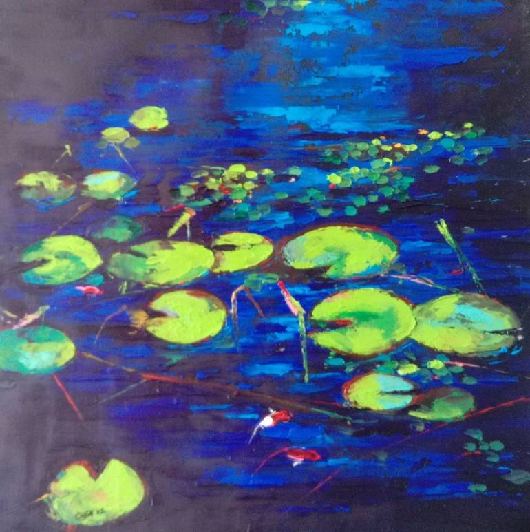 Waterlily Painting by Chen Xi | Saatchi Art