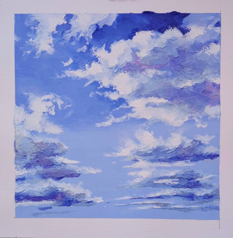 Cloudscape n°37 Painting by Chen Xi | Saatchi Art
