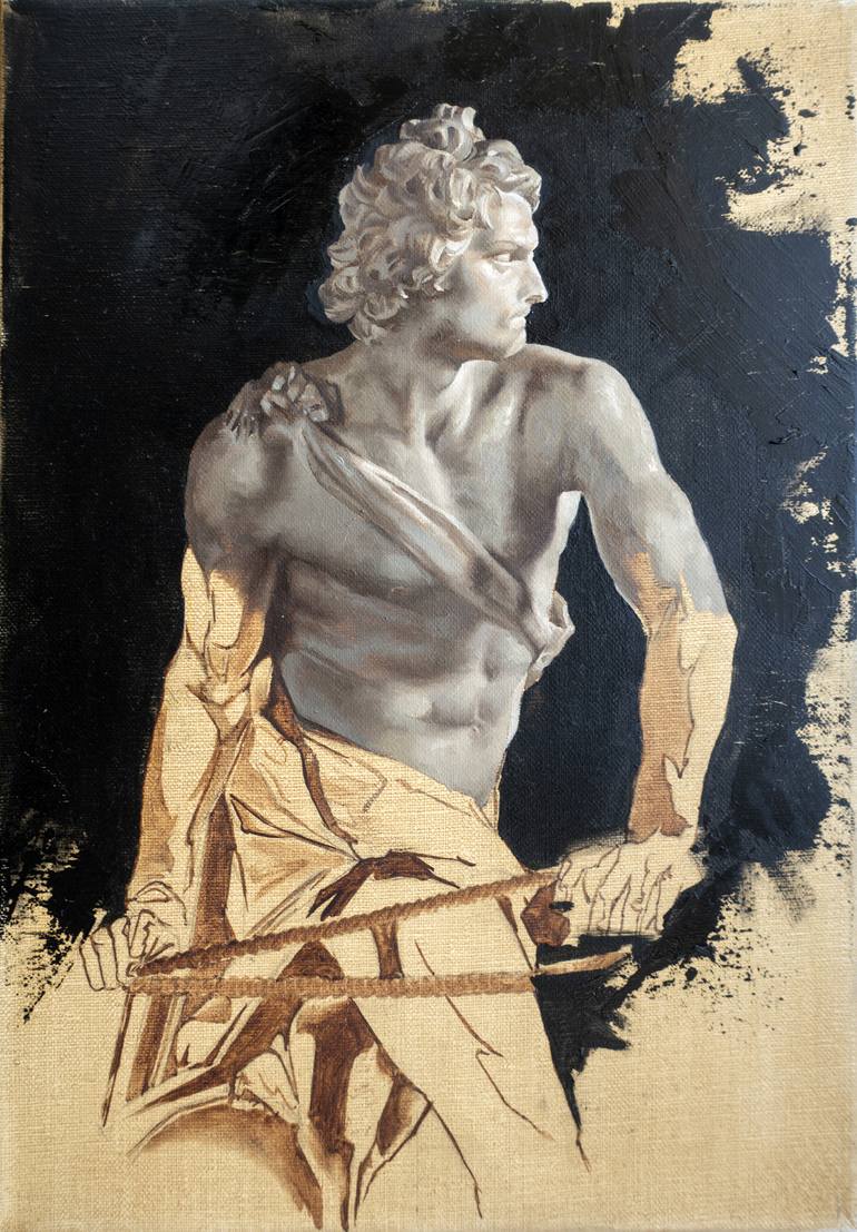 Gianlorenzo Bernini's David Painting by Aleksandra Klepacka | Saatchi Art