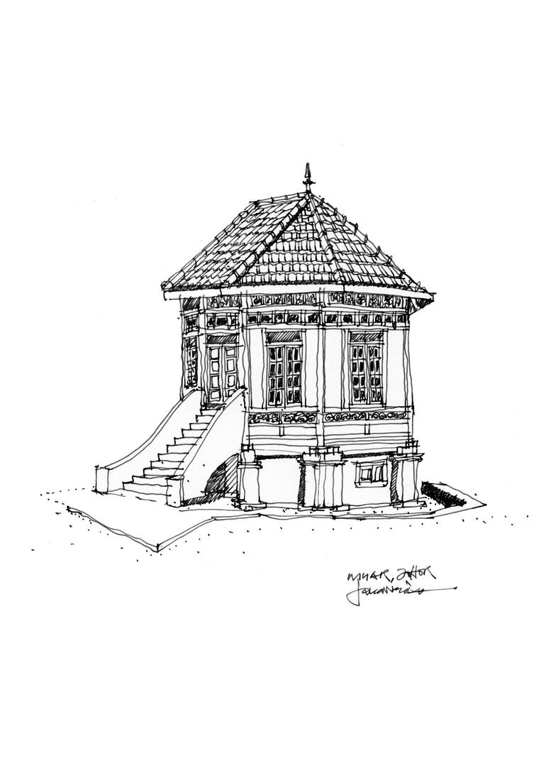 malay house Drawing by sahrudin omar | Saatchi Art