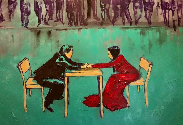 24 x 36 Marina and Ulay, The Artist is Present, figurative, love ...