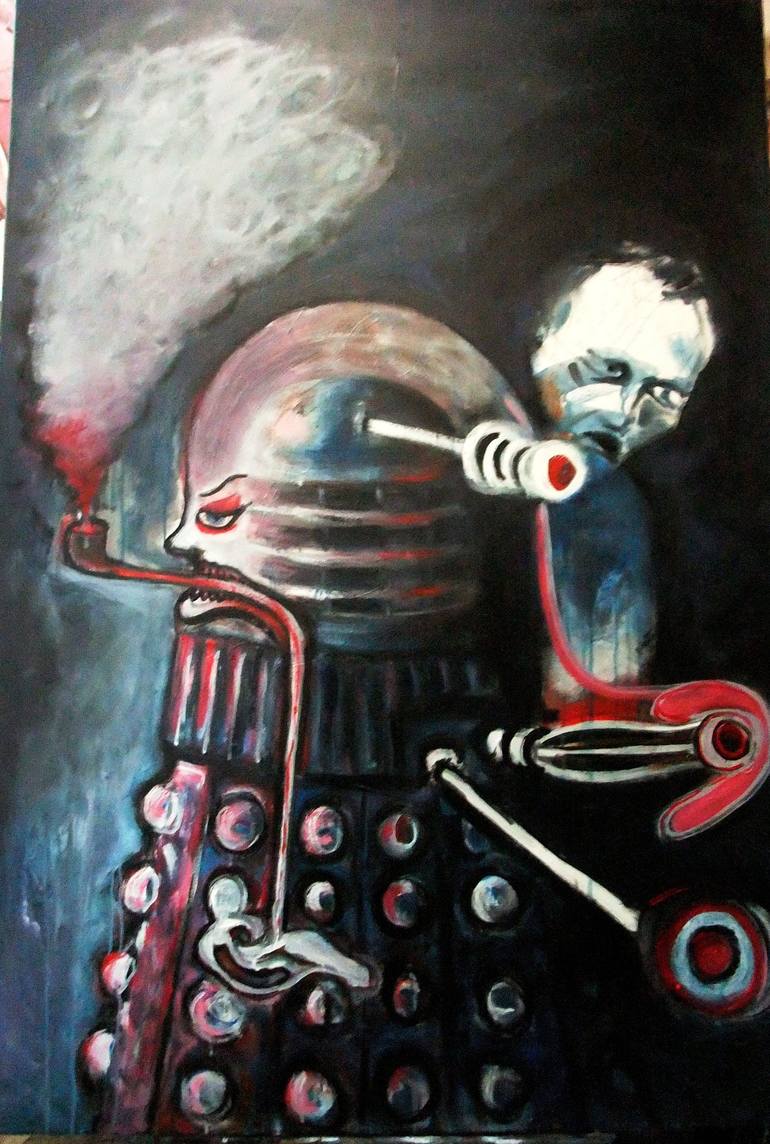 `DALEK DAD` Painting by Jonathan Hayter | Saatchi Art