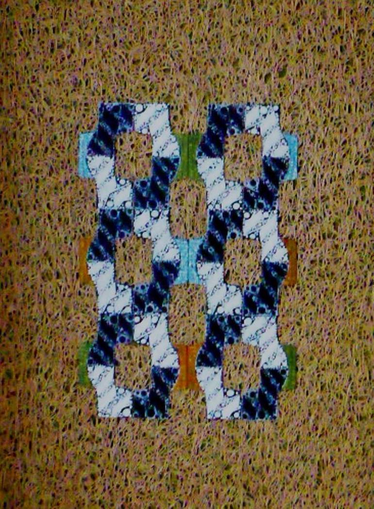 Visual concept: Acrylic and recovered cardboard on synthetic background ...