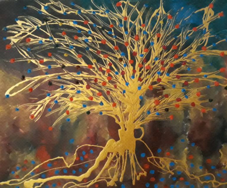 Tree of Good Fruit Painting by Katie Flowers | Saatchi Art