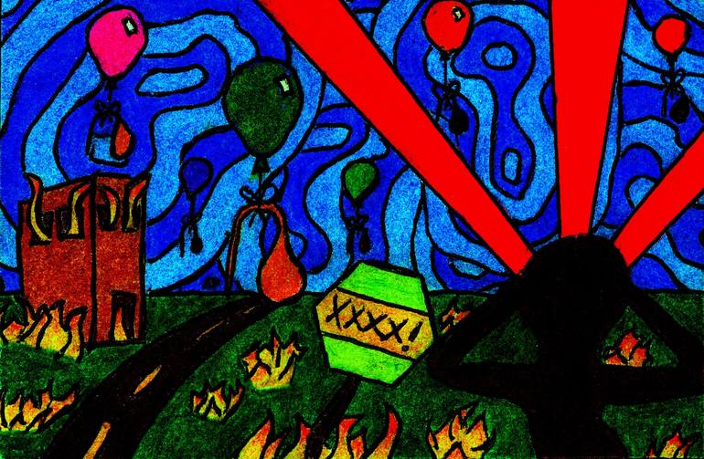 Panic Attack. Drawing by Michael C Grimley | Saatchi Art