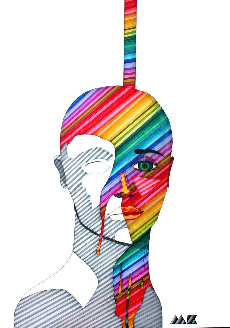 Humanize me Drawing by Mohamed Kahouadji | Saatchi Art