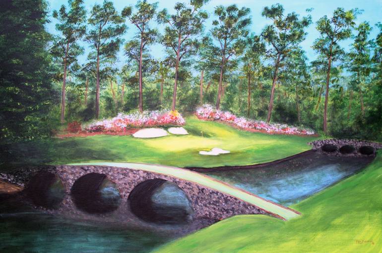 12th Hole at Augusta the Masters Painting by Kenneth Figurski | Saatchi Art