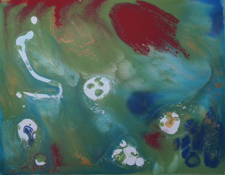 Contemporary Abstract Painting - Goldilocks Terrain of Exoplanet ...
