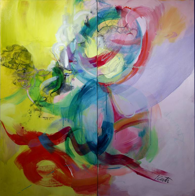 Water Signs II Rococo Mermaid Painting by Kati Bujna | Saatchi Art