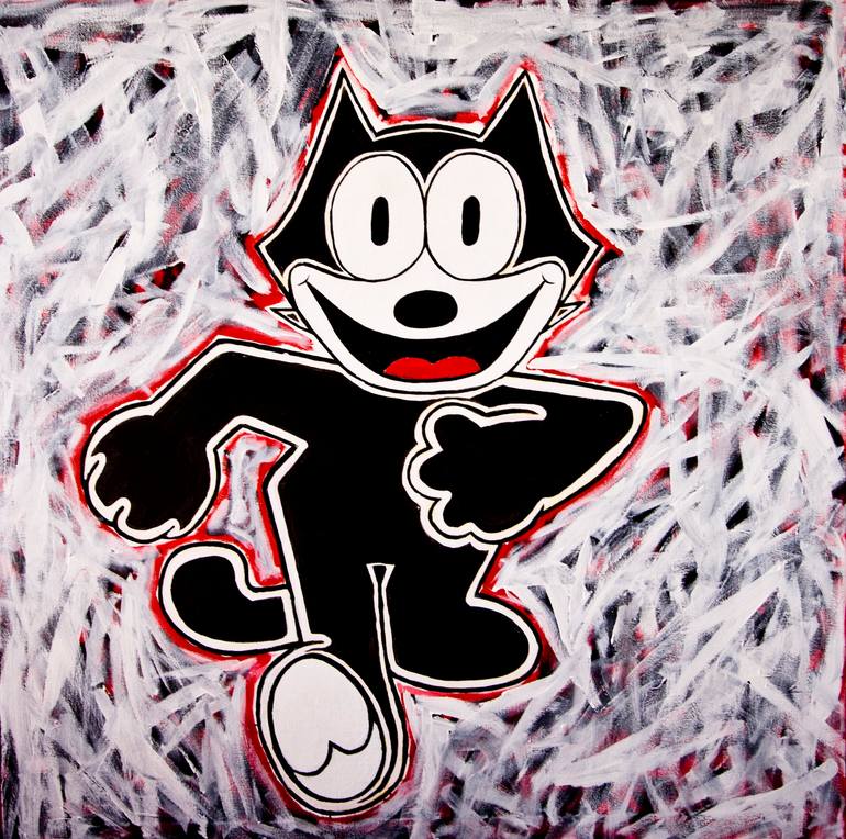 Newspaper Felix Painting by Charlie Phoenix | Saatchi Art