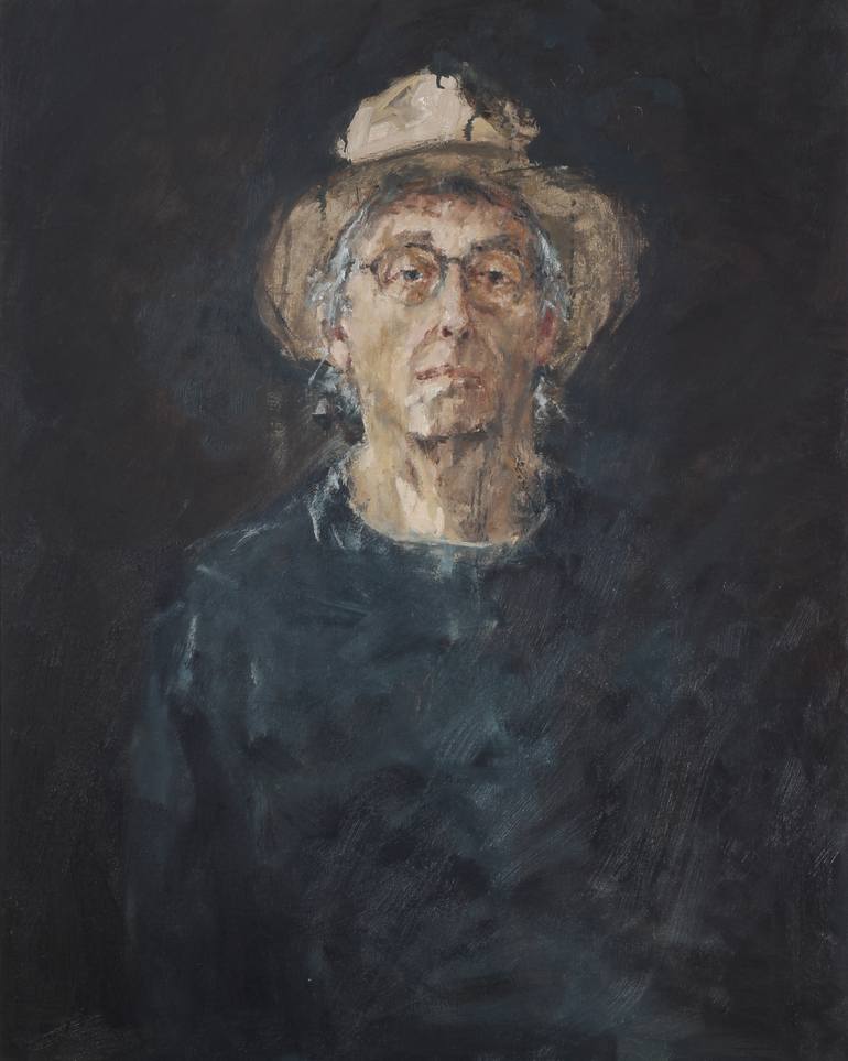 self-portrait September 2020 Painting by Bert Van Zelm | Saatchi Art