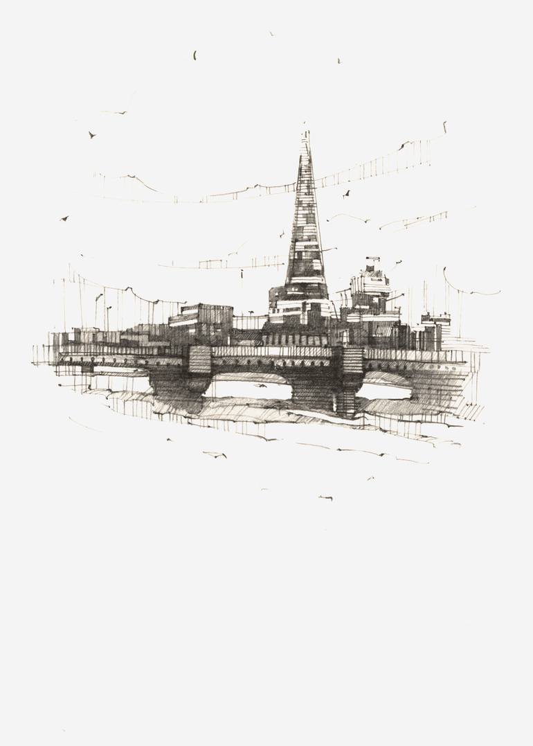 The Shard Drawing by Natalia Avdeeva | Saatchi Art