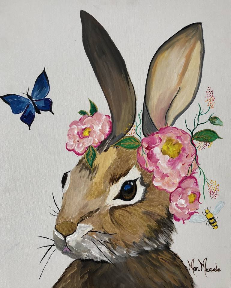 Conejito Painting by Maru Mercado | Saatchi Art
