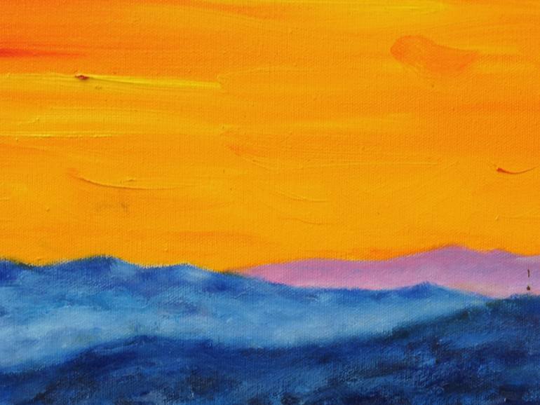 Blue Ridge Sunset Painting by Stan Sweeney | Saatchi Art