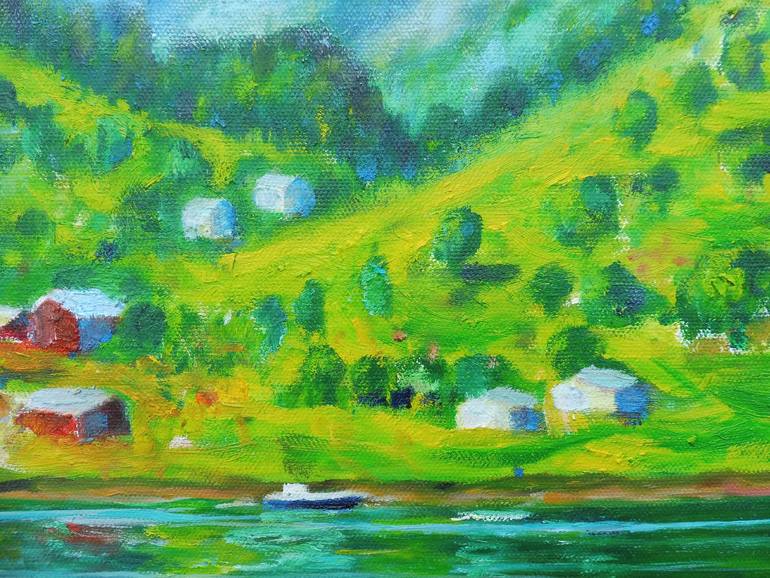 Naeroyfjord Fjord, Norway Painting by Stan Sweeney | Saatchi Art