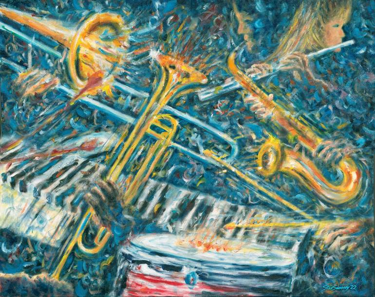 Musicians Painting by Stan Sweeney | Saatchi Art