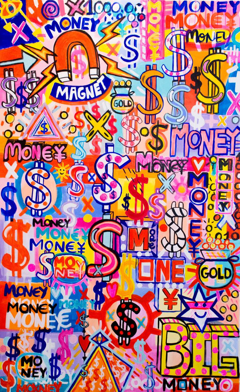 Money Magnet Painting by Ana Oro | Saatchi Art