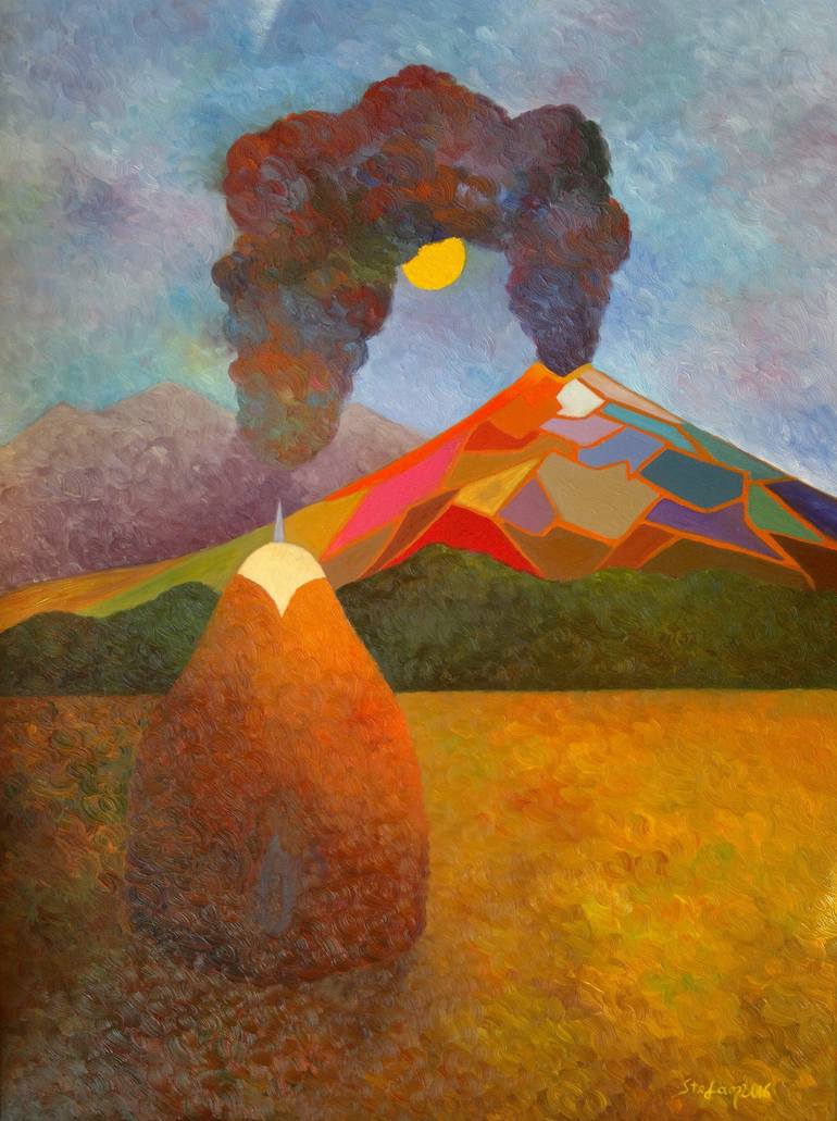 The cold hearted arsonist Painting by Stefan Silvestru | Saatchi Art