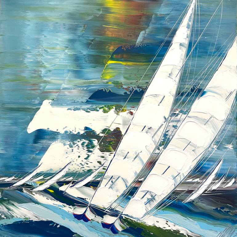 Un océan de liberté... AN OCEAN OF FREEDOM (2024) Painting by Olivier ...