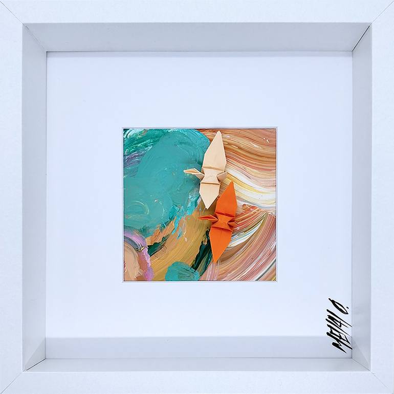 À deux… TWO OF US... (ORIGAMI 2025) Collage by Olivier Messas | Saatchi Art