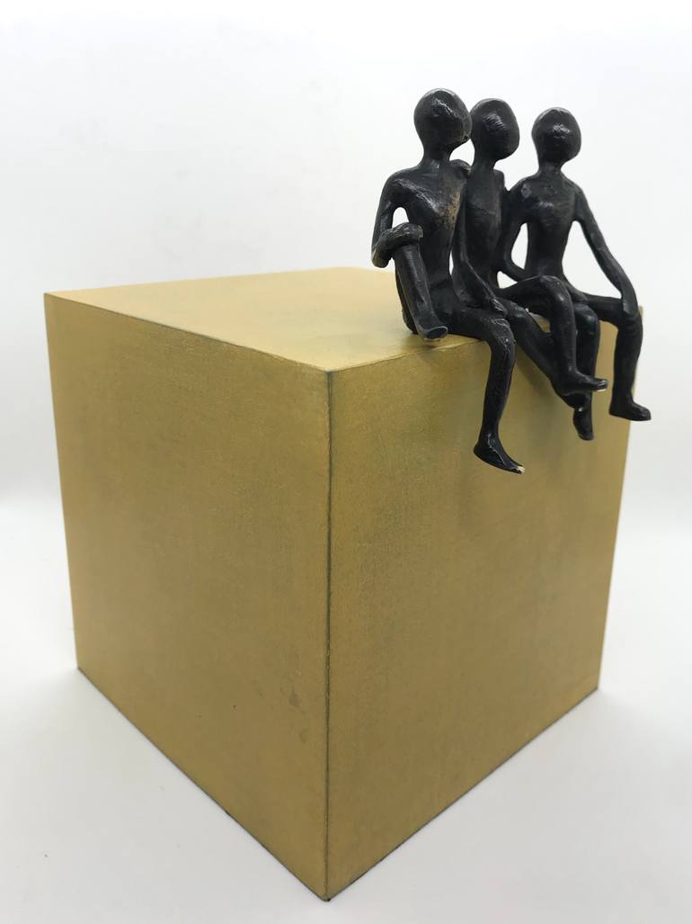 Les 3 frères... (jaune) | « THE 3 BROTHERS... » (YELLOW) Sculpture by ...