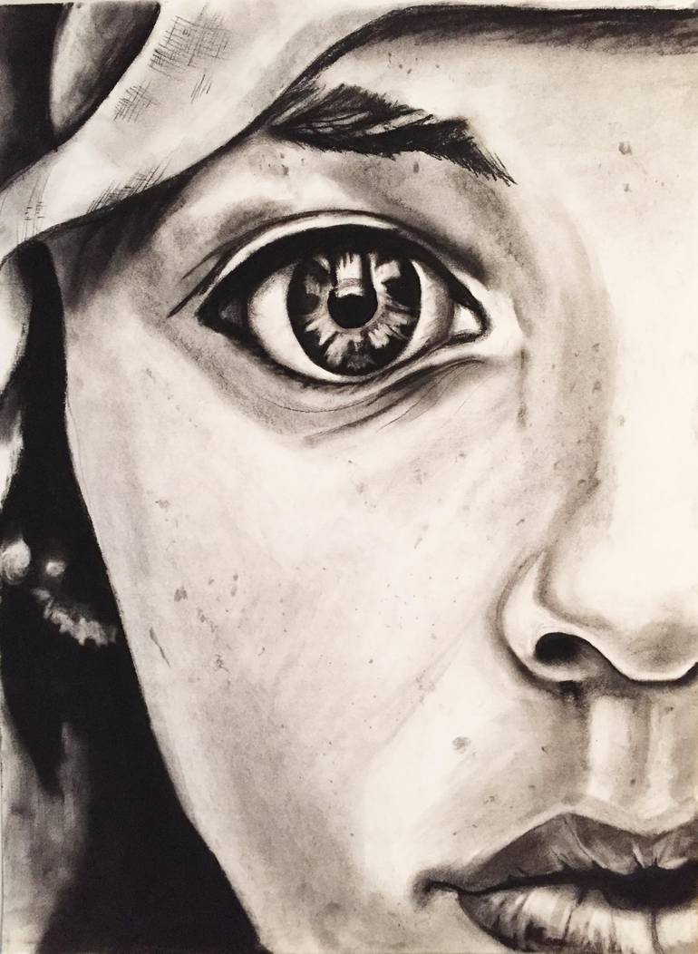 Freckled Face Drawing by Lauren Jones | Saatchi Art